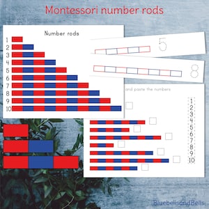 Montessori Number Rods Coloring Booklet. Montessori Math Printable. - Etsy