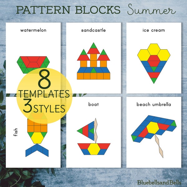 Pattern Blocks - Etsy