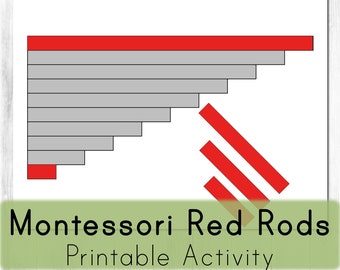 Montessori Red Rods - Etsy