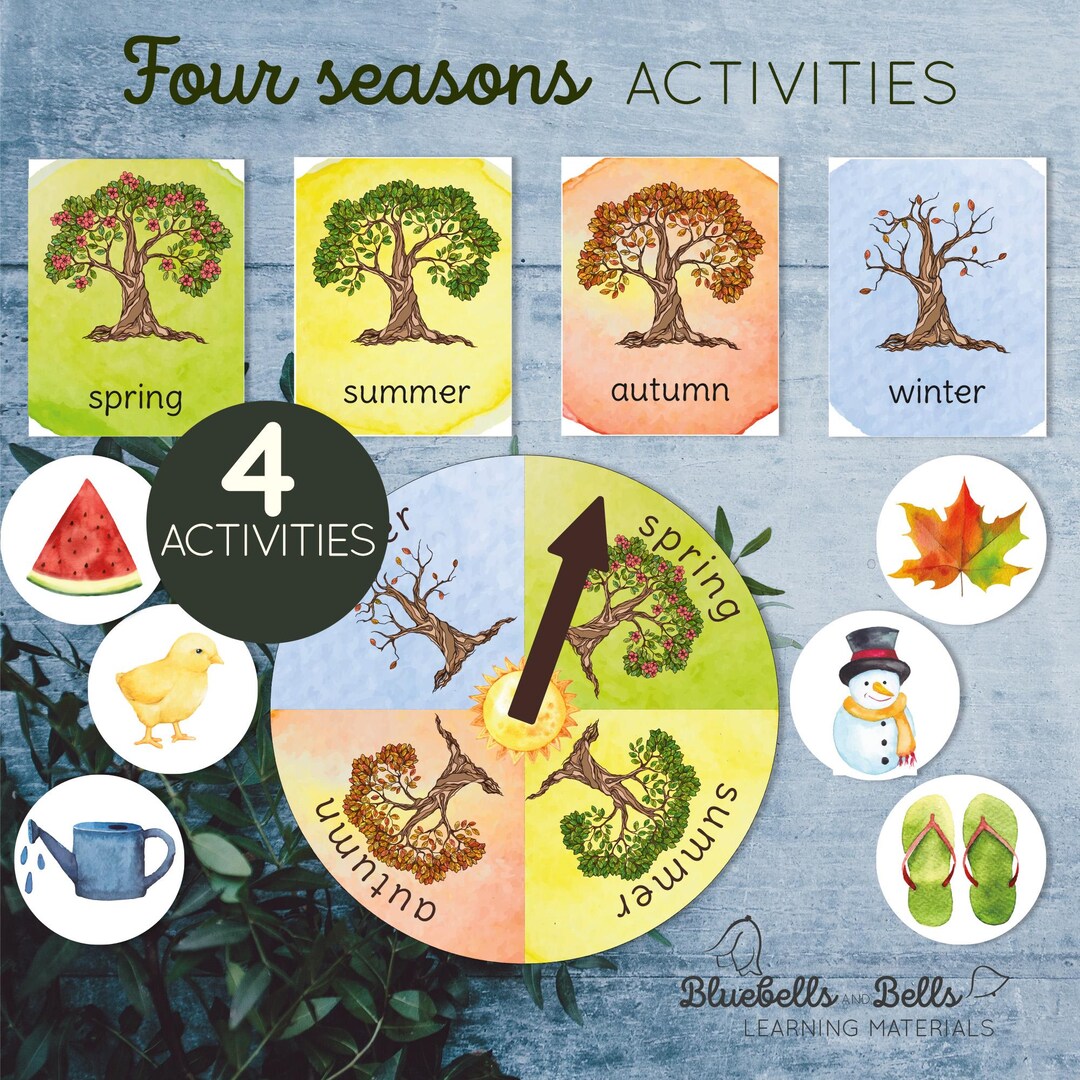 Four Seasons Wheel, Sorting Activity, Cards and Poster. - Etsy
