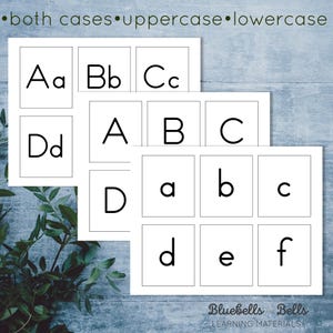 Printable Alphabet Cards. Simple Letter Flash Cards. ABC Minimalist ...