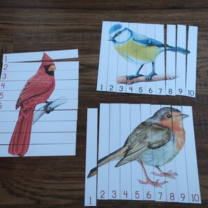 Bird Preschool Printable Number Sequence Puzzles 1-10. Montessori ...