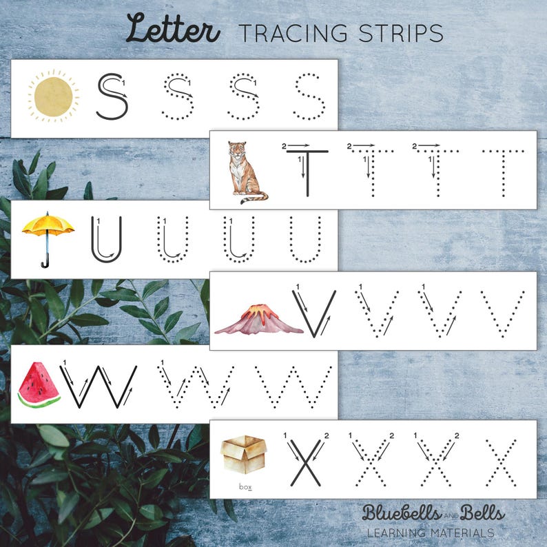 Letter Tracing Printable. Alphabet Tracing Worksheets. Preschool and ...
