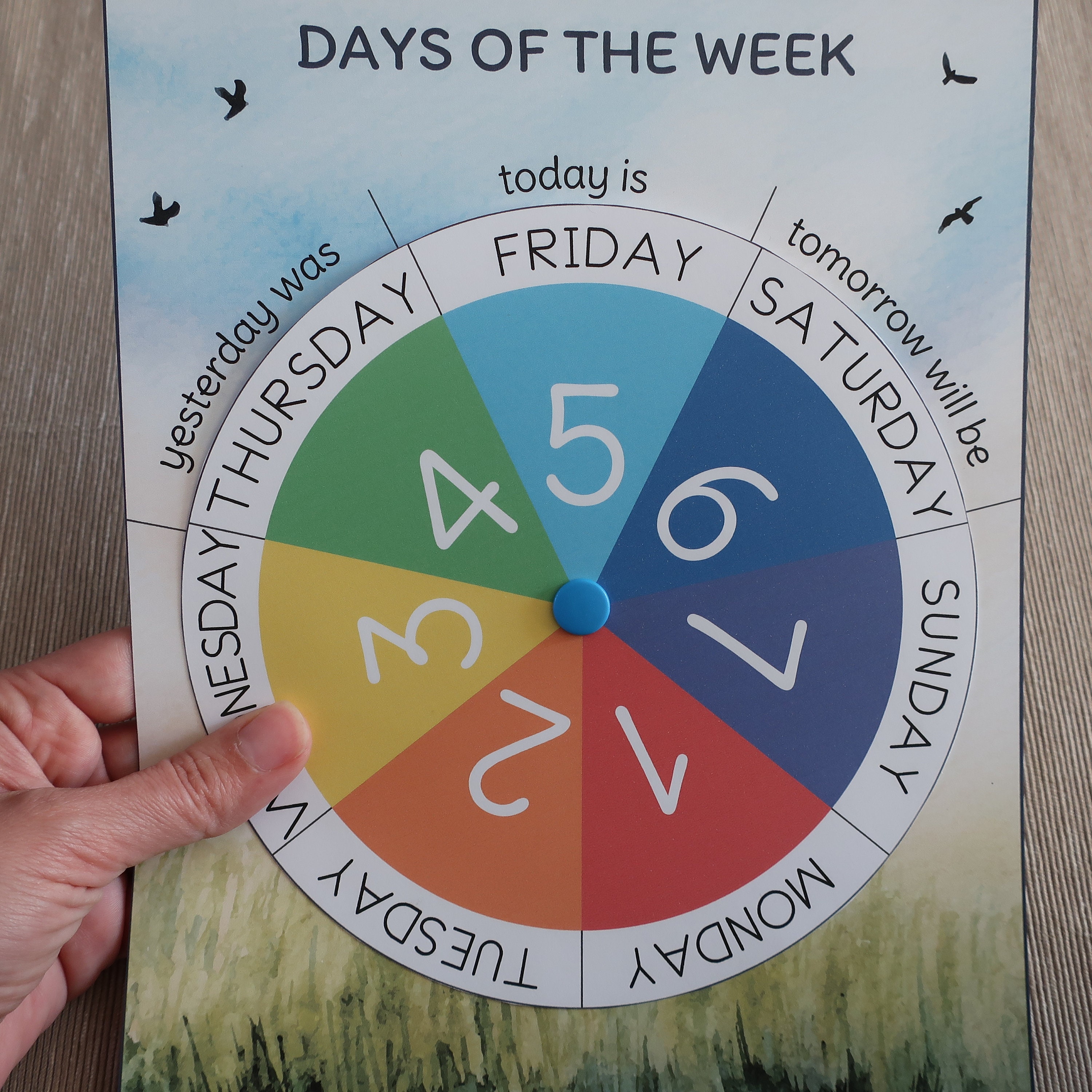 Days of the Week Printable DIY Wheel - Etsy Canada