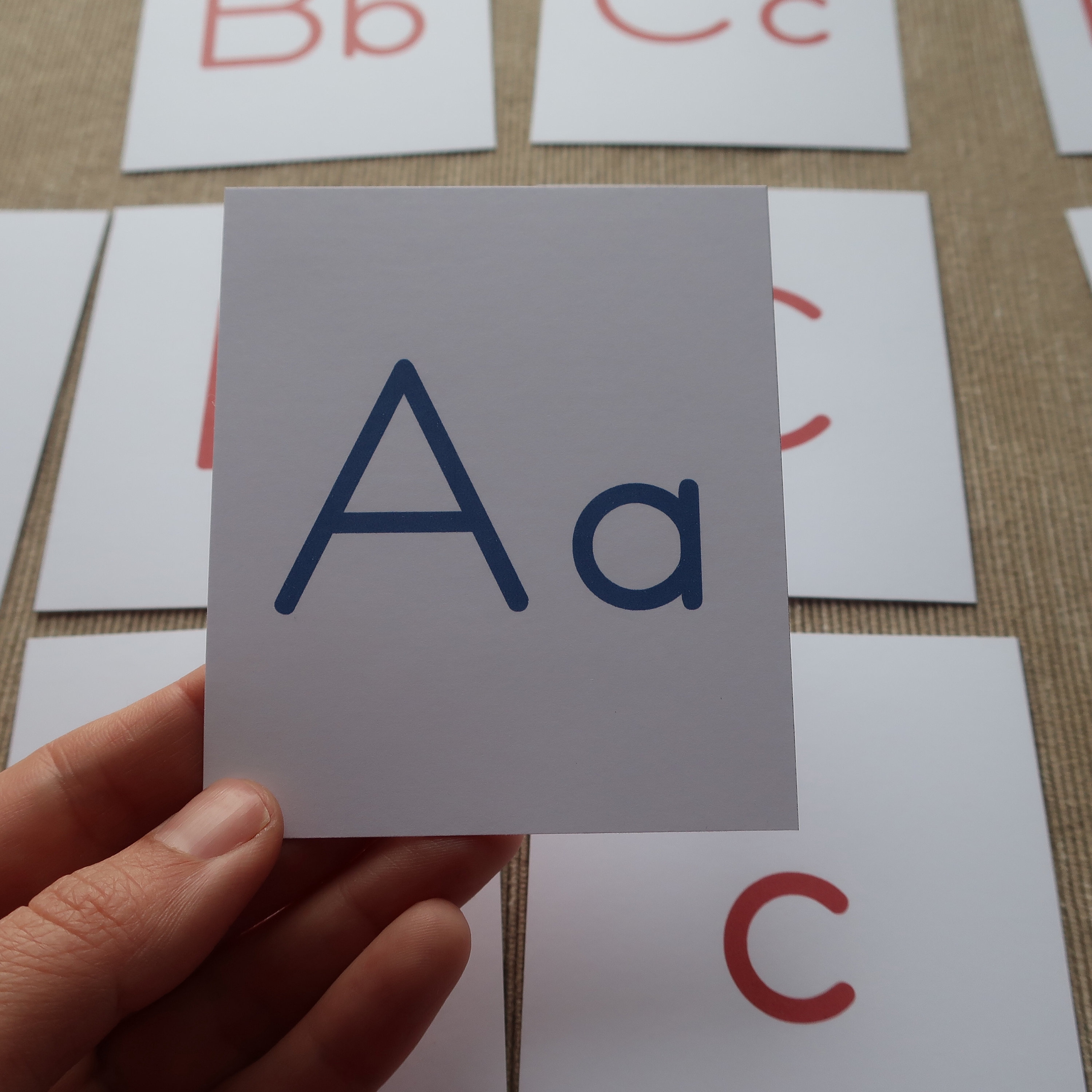 Montessori Alphabet Cards Printable. Letter Flash Cards | Etsy