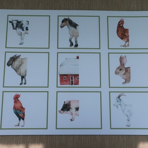 Farm Puzzle Printable. Animal Halves Matching Activity for Toddlers and ...