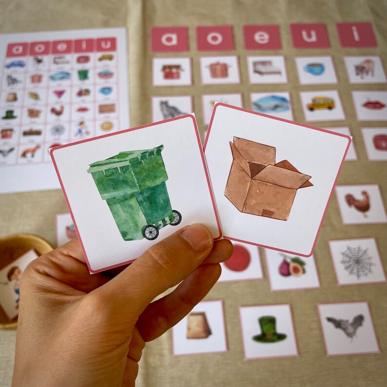 CVC Word Sort Vowel. CVC Word Printable Chart With Pictures. - Etsy