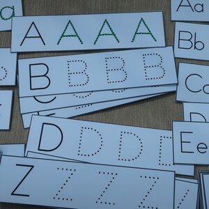 Letter Tracing Strips. Alphabet Tracing Worksheets. Handwriting ...