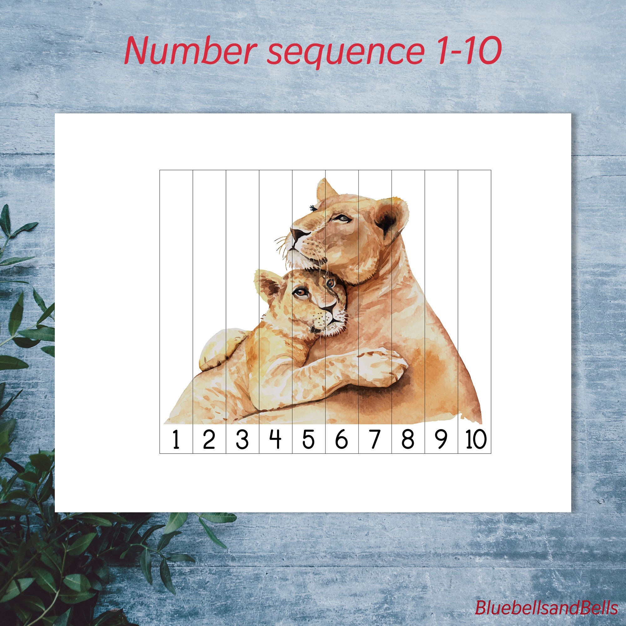 Mother's Day Preschool Printable Number Sequence Puzzles | Etsy