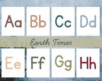 Nature Alphabet Letter Posters - Etsy