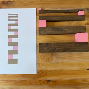 Montessori Pink Tower Brown Stair Pattern Cards Printable. Sensorial ...
