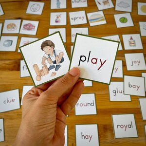 Montessori Printable Green Series Word and Picture Matching Cards ...