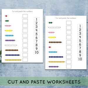 Montessori Colored Bead Stair Printables. Preschool Math - Etsy