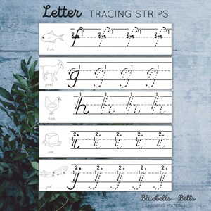 Letter Tracing Worksheets D'nealian. Montessori Manuscript Handwriting ...