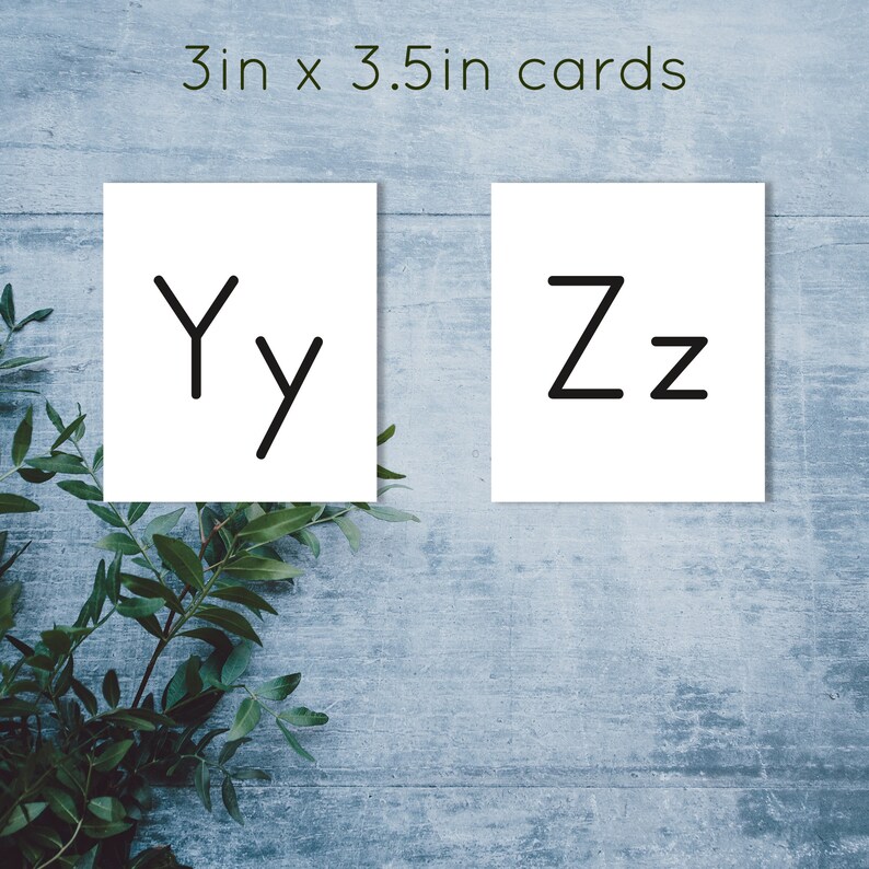 Printable Alphabet Cards. Simple Letter Flash Cards. ABC - Etsy