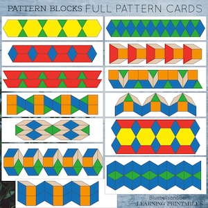 Pattern Blocks Templates Repeating Pattern. Shape Matching Activity for ...