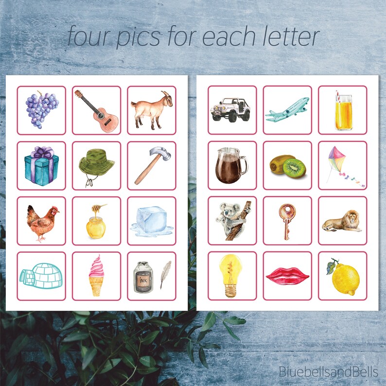 Phonics printable activity. Alphabet matching preschool. - Etsy México