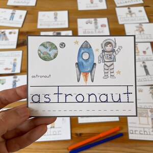 Occupations Cards Tracing Words. Handwriting Preschool Printable ...