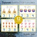 Insect Preschool Printable Number 1-10 Flashcards. Toddler Watercolor ...