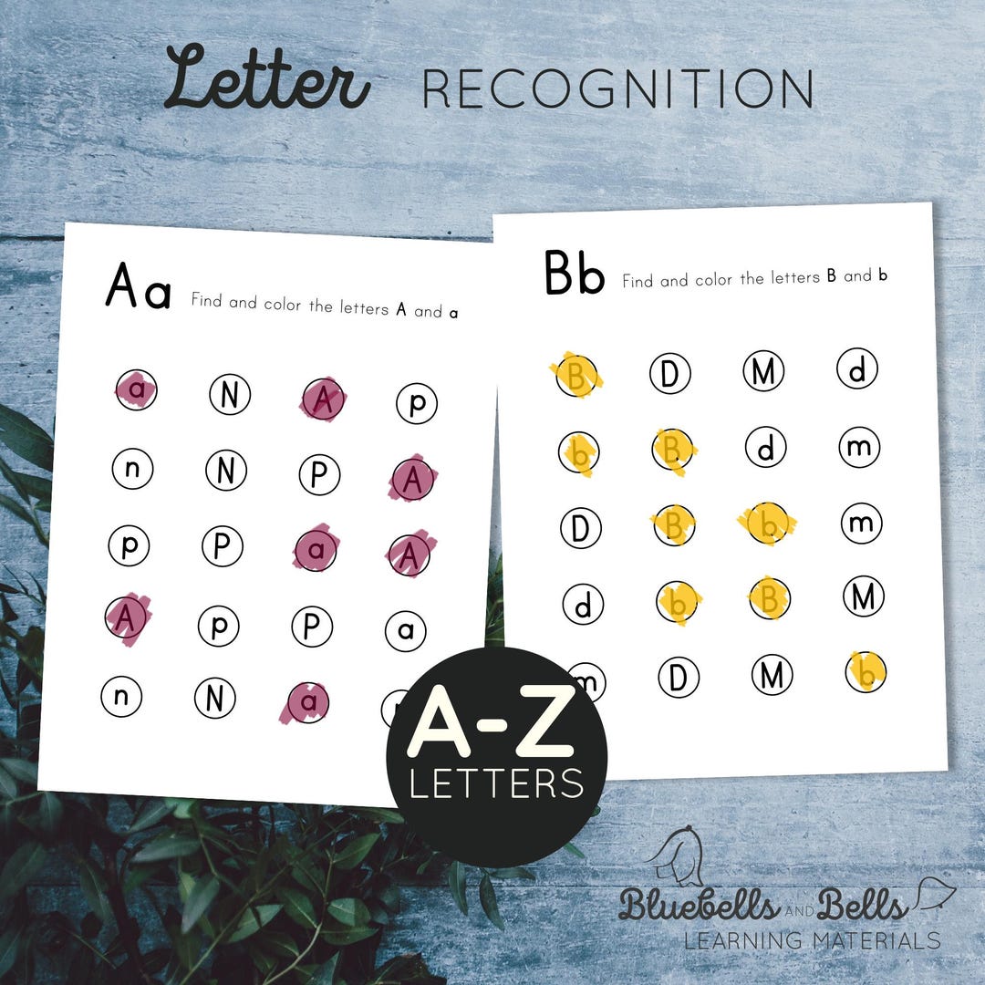 Letter Recognition. Preschool Alphabet Printable. Find the Letter ...