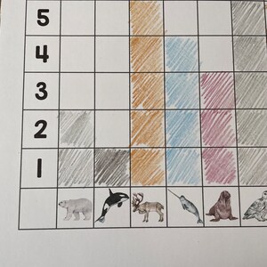 Montessori Arctic Animals Graphing Activity. Preschool Math Printable ...