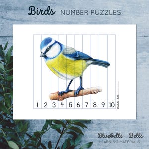 Bird Preschool Printable Number Sequence Puzzles 1-10. Montessori ...