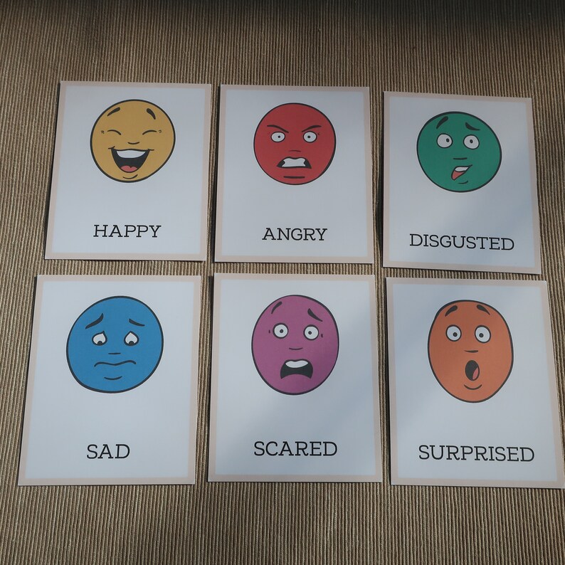 Emotions Cards and Wheel Printable. | Etsy