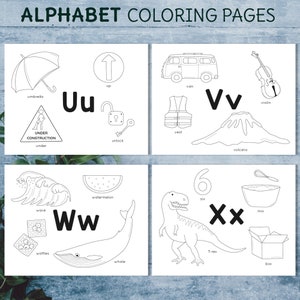 Alphabet Coloring Pages. Phonics Printable Worksheets. Preschool and ...