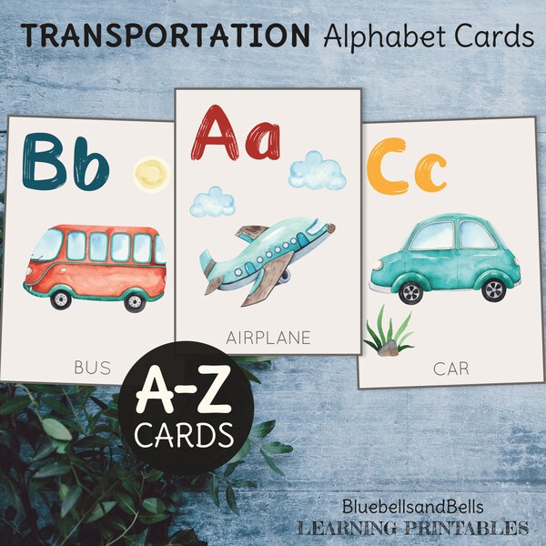 Transportation Alphabet - Etsy