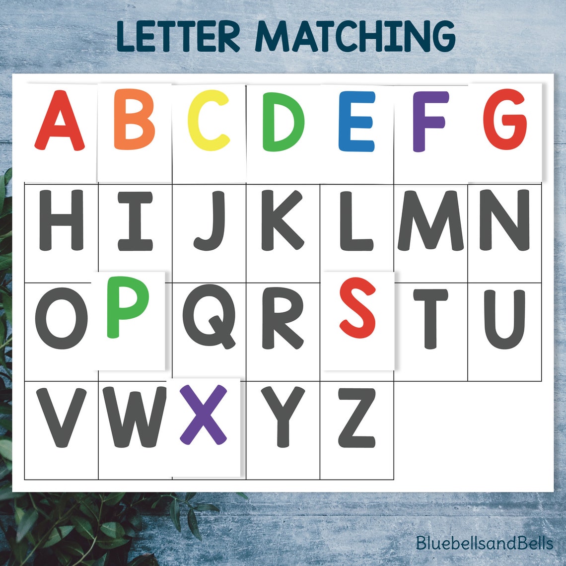 Letter Matching Printable. Alphabet Recognition Activity for | Etsy