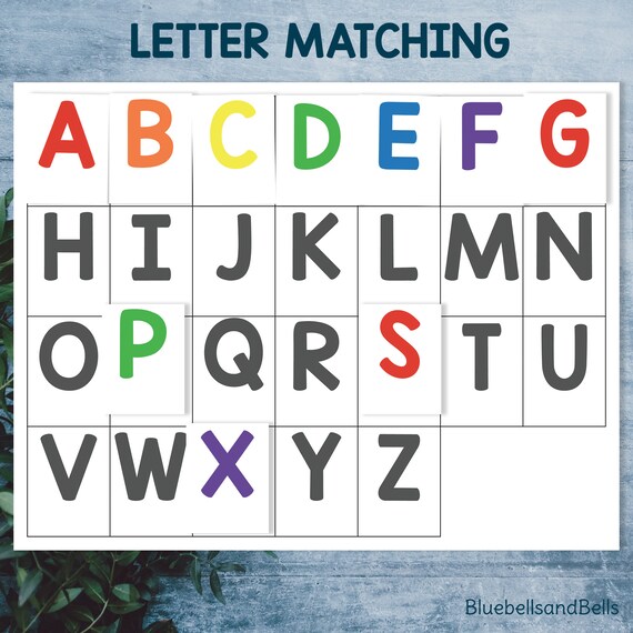 Letter Matching Printable. Alphabet Recognition Activity for | Etsy