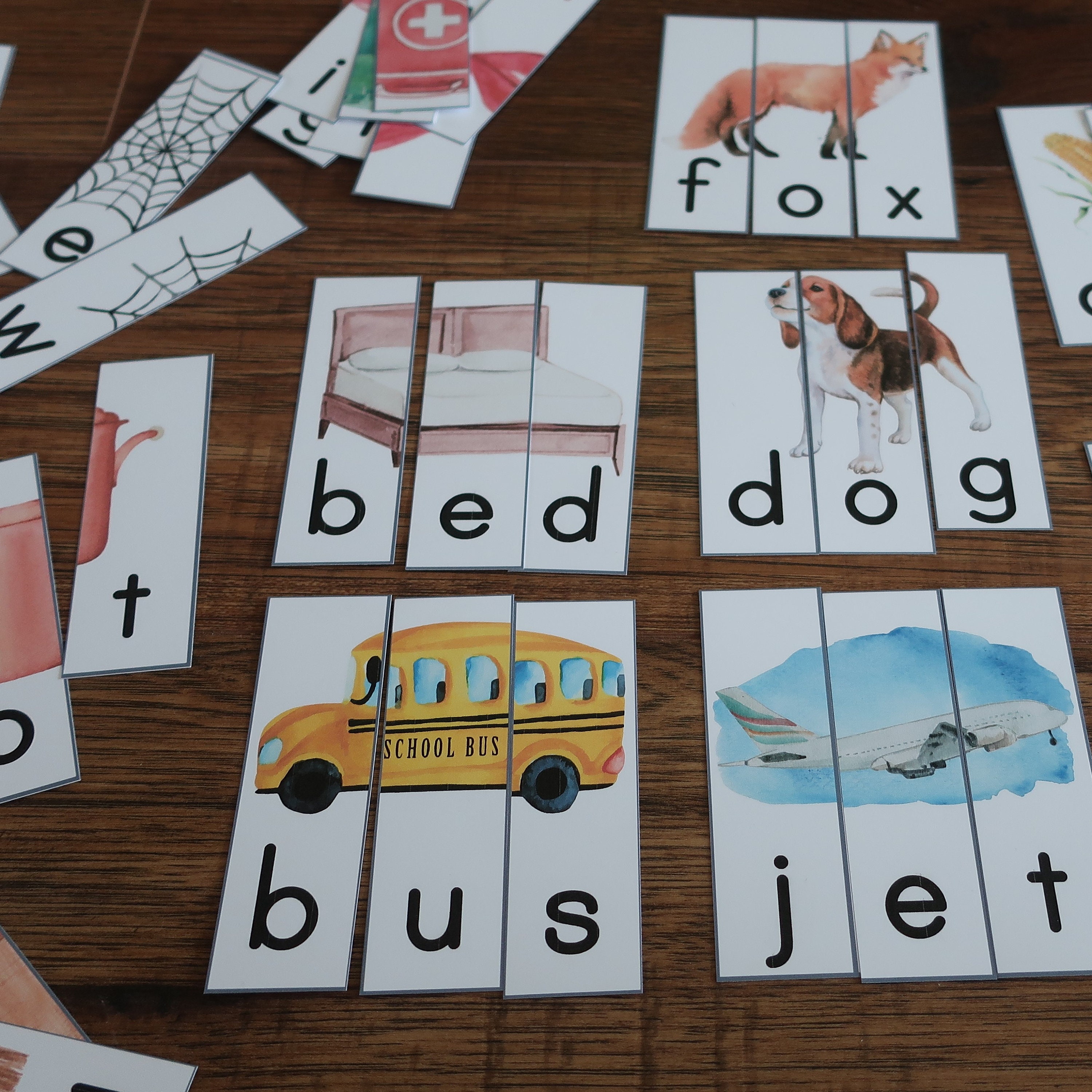 Phonics Preschool Printable CVC Word Puzzles. Montessori | Etsy Australia