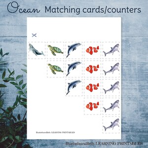 Ocean Toddler Puzzle Number Chart 1-5. Montessori Math Printable. - Etsy
