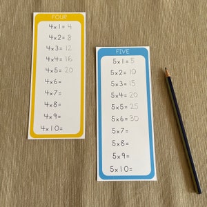 Montessori Beads Multiplication Chart, Tables and Booklets - Etsy
