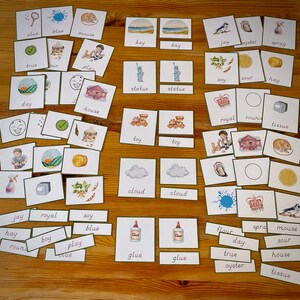 Montessori Printable Digraph 3-part Cards. Green Series Activity. - Etsy