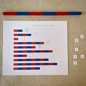 Montessori Number Rods Coloring Booklet. Montessori Math Printable. - Etsy