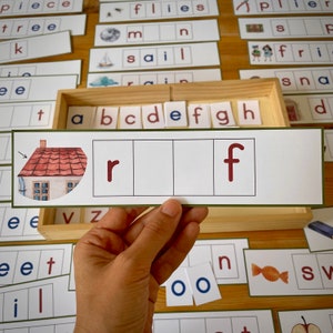 Montessori Moveable Alphabet Printable Vowel Digraph Cards for Letter ...