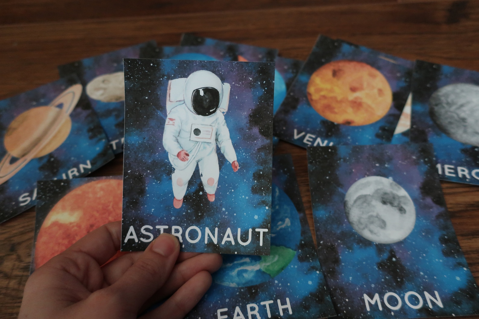 Solar System Printable Flashcards. Outer Space Cards Toddler. - Etsy