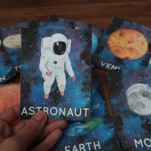 Solar System Printable Flashcards. Outer Space Cards Toddler. Planets ...
