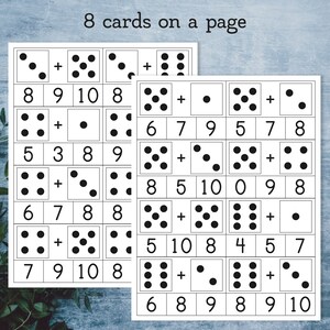 Addition Printable Clip Cards. Preschool Math Worksheets. Kindergarten ...