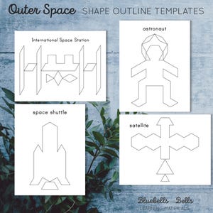 Outer Space Pattern Blocks Templates. Solar System Preschool and ...