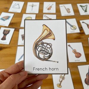 Musical Instrument Flashcards. Preschool and Kindergarten Watercolor ...