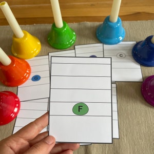 Montessori Music Handbells Printable Musical Notes Poster and Cards - Etsy