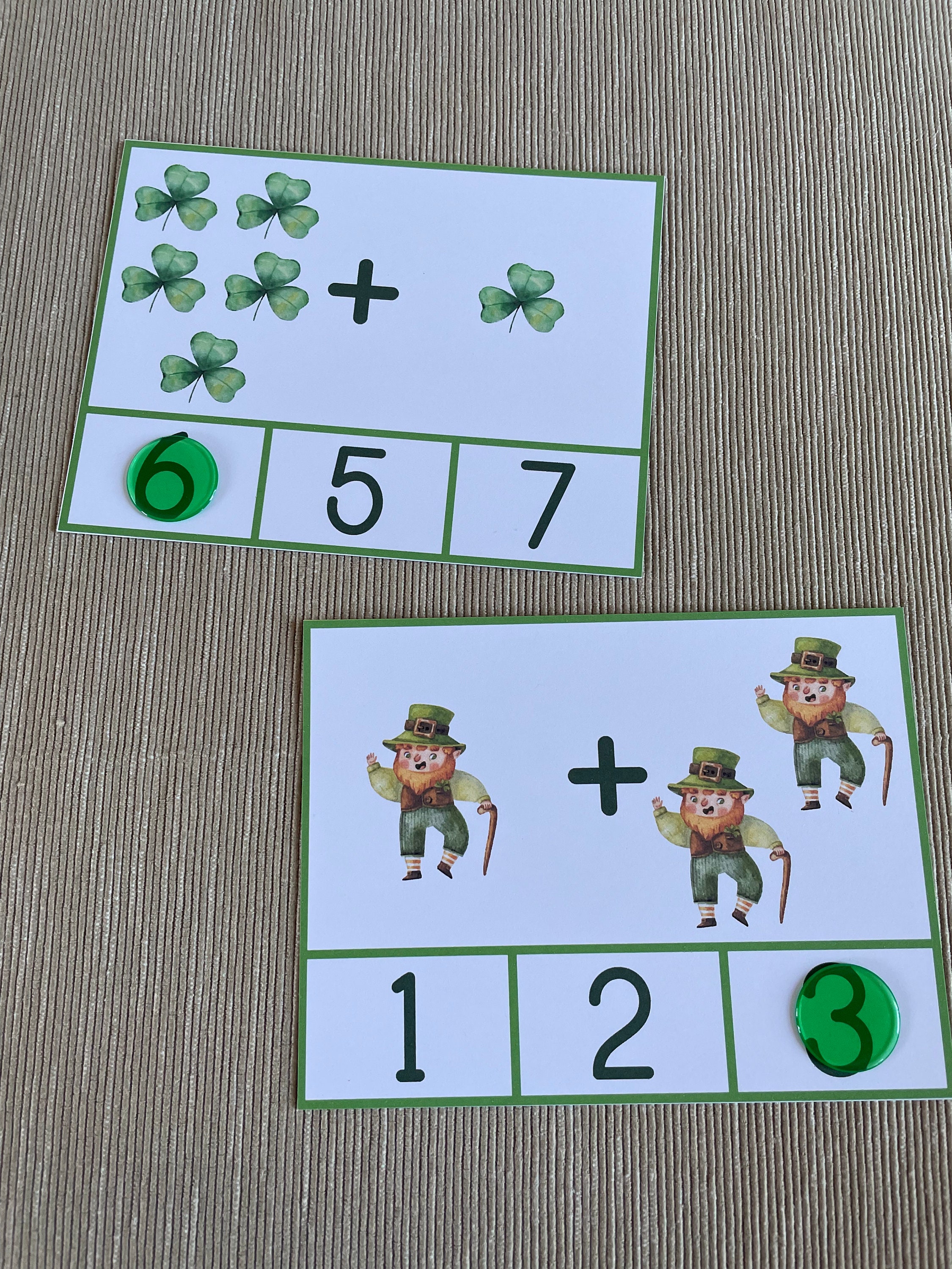 St. Patrick's Day Montessori Printable Clip Cards Addition 0-10 ...