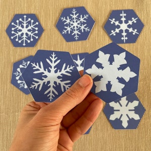 Snowflake Preschool Printable Shadow Matching Activity. Montessori ...
