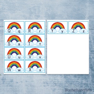 Rainbow Letter Matching Printable Puzzles. Montessori Spring Preschool ...