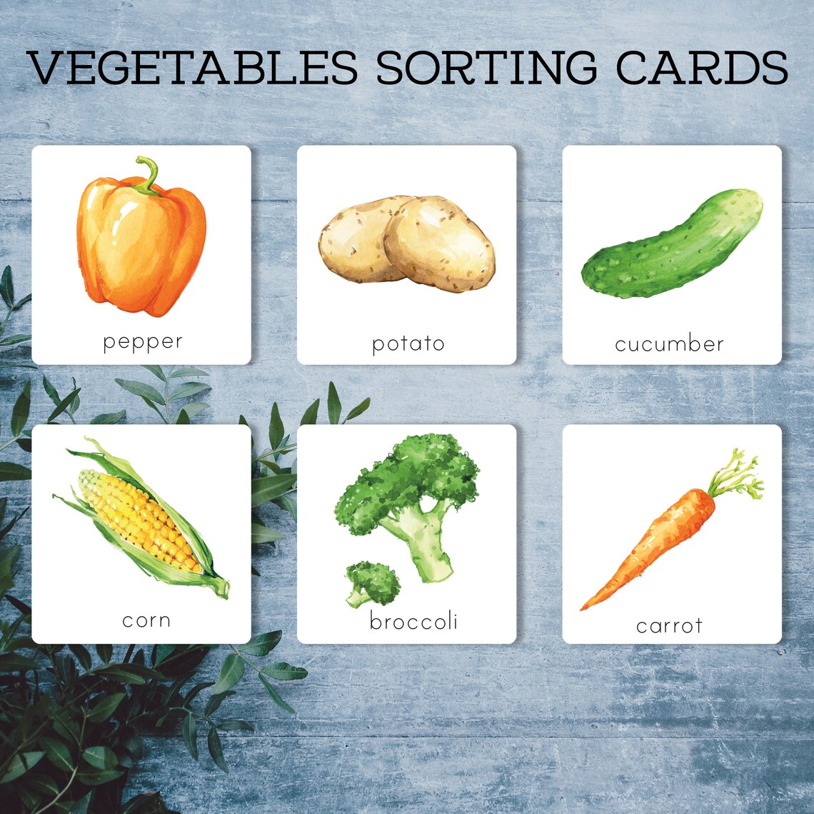 Fruit and Vegetable Sorting Activity for Toddlers. Preschool | Etsy