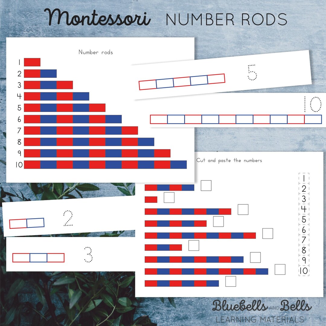 Montessori Number Rods Coloring Booklet. Montessori Math Printable. - Etsy