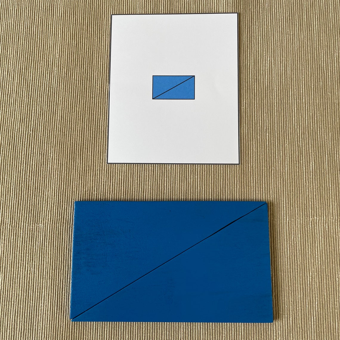 Montessori Blue Triangles Pattern Cards: Geometry Printable Activity ...