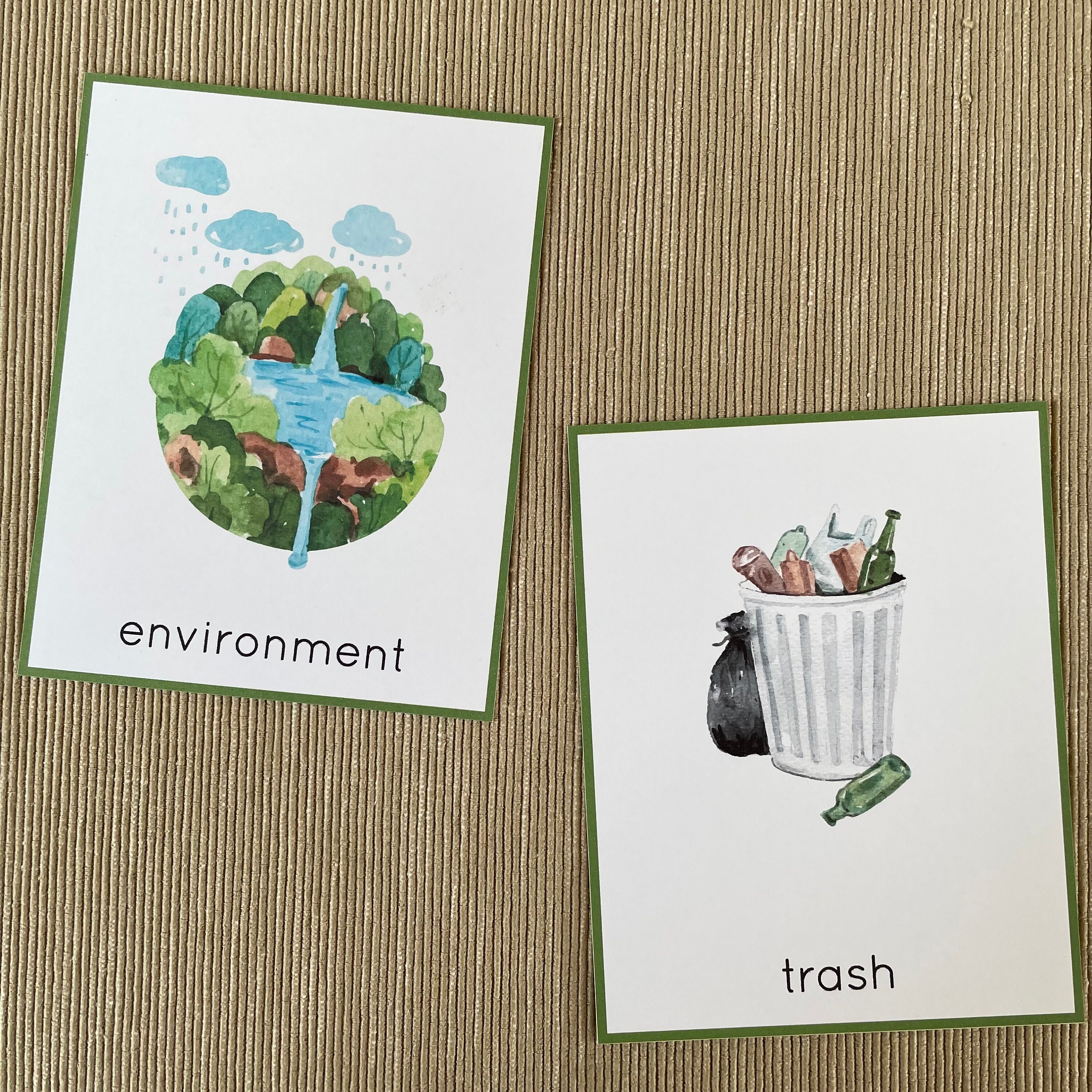Earth Day Printable Vocabulary Cards. Kindergarten, Elementary School ...